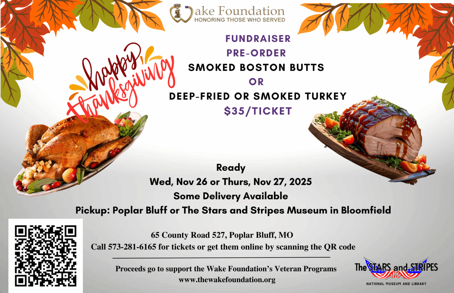 Boston Butt and Turkey Fundraiser - The Stars and Stripes National ...